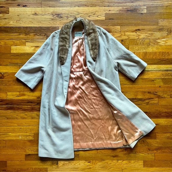 Jackets & Coats | Vintage 196s Fur Trim Wool Open Coat Jacket | Poshmark